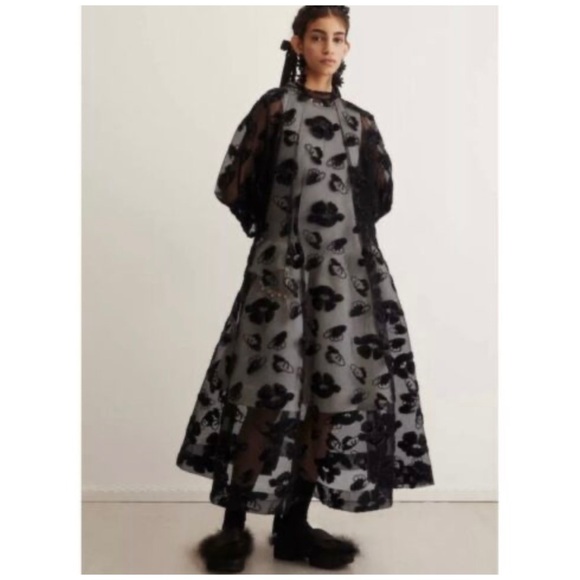 Simone Rocha | Dresses | Simone Rocha X Hm Iconic Black Tinsel Tulle ...